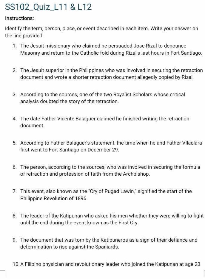 1. The Jesuit missionary who claimed he | StudyX