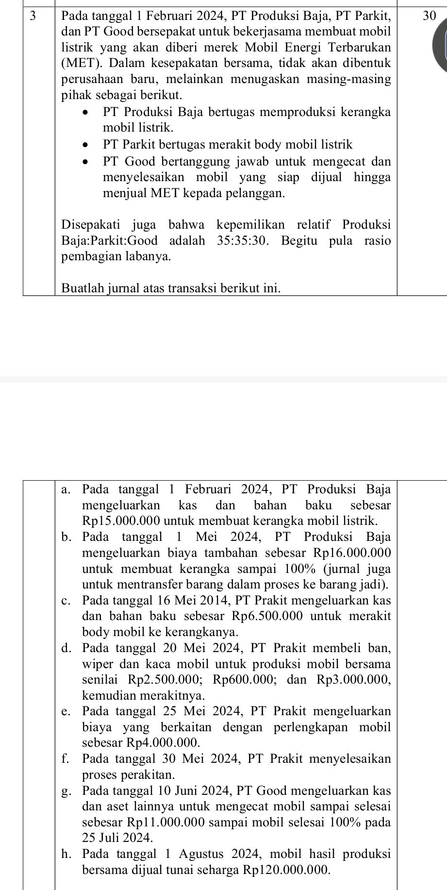 Pada tanggal 1 Februari 2024, PT Produksi | StudyX