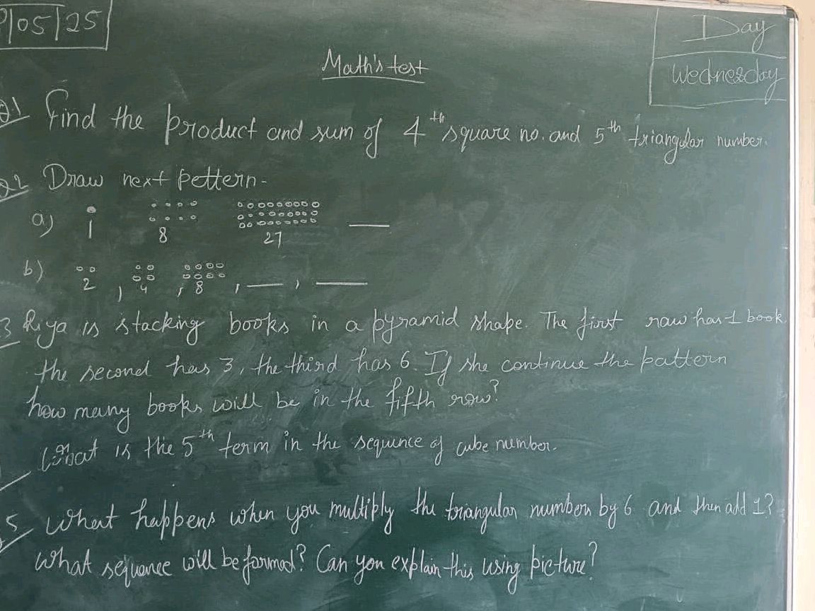 1. Find the product and sum of 4th square | StudyX