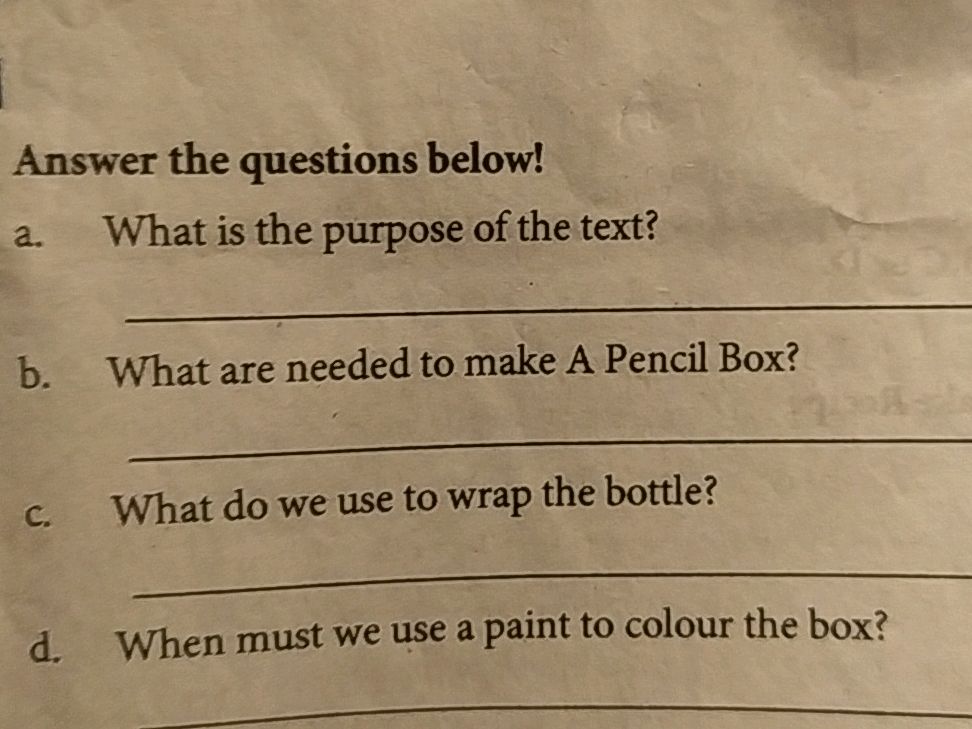 Answer the questions below! a. What is the | StudyX
