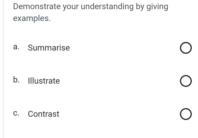 Demonstrate your understanding by giving | StudyX