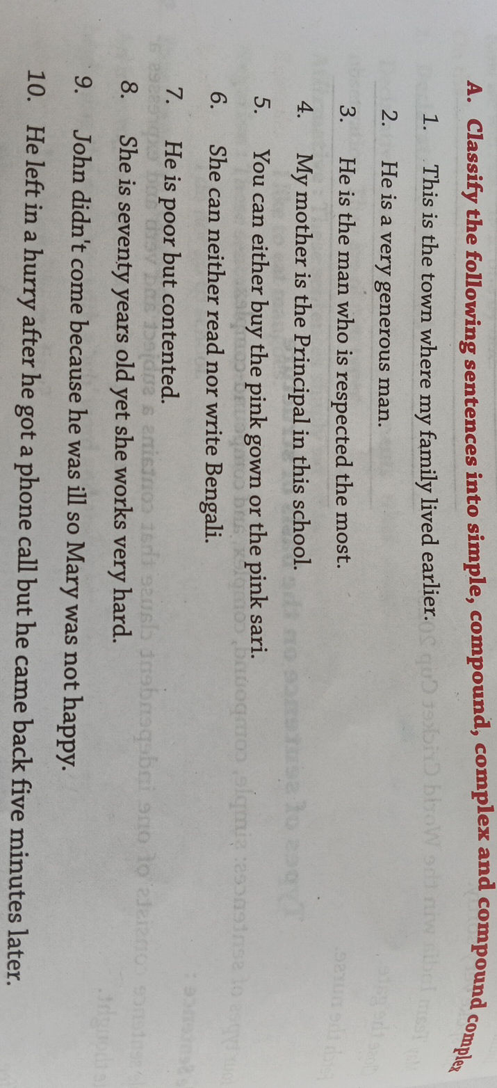 A. Classify the following sentences into | StudyX