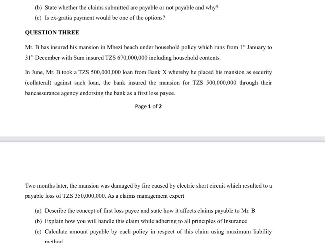 (b) State whether the claims submitted are | StudyX