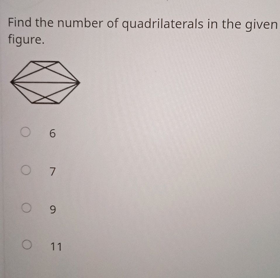 Find the number of quadrilaterals in the | StudyX