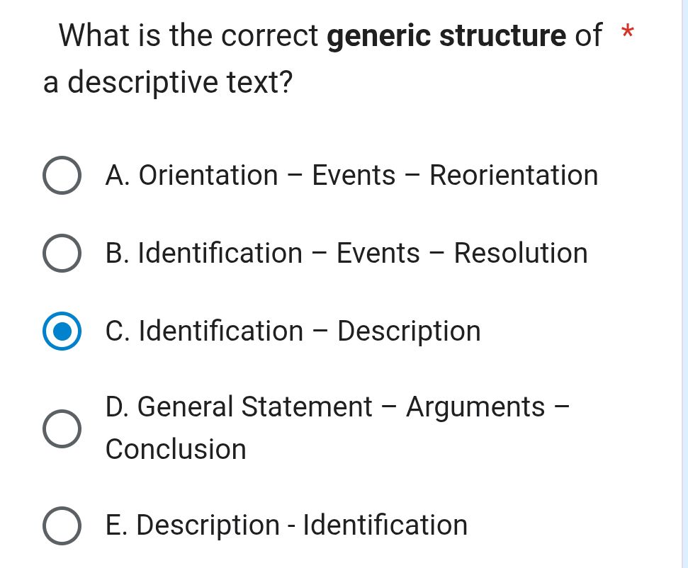 What is the correct generic structure of a | StudyX