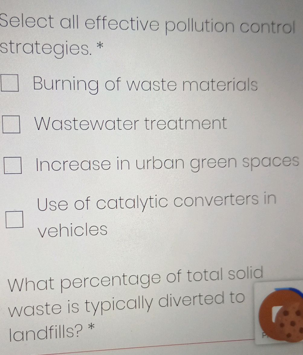 Select all effective pollution control | StudyX
