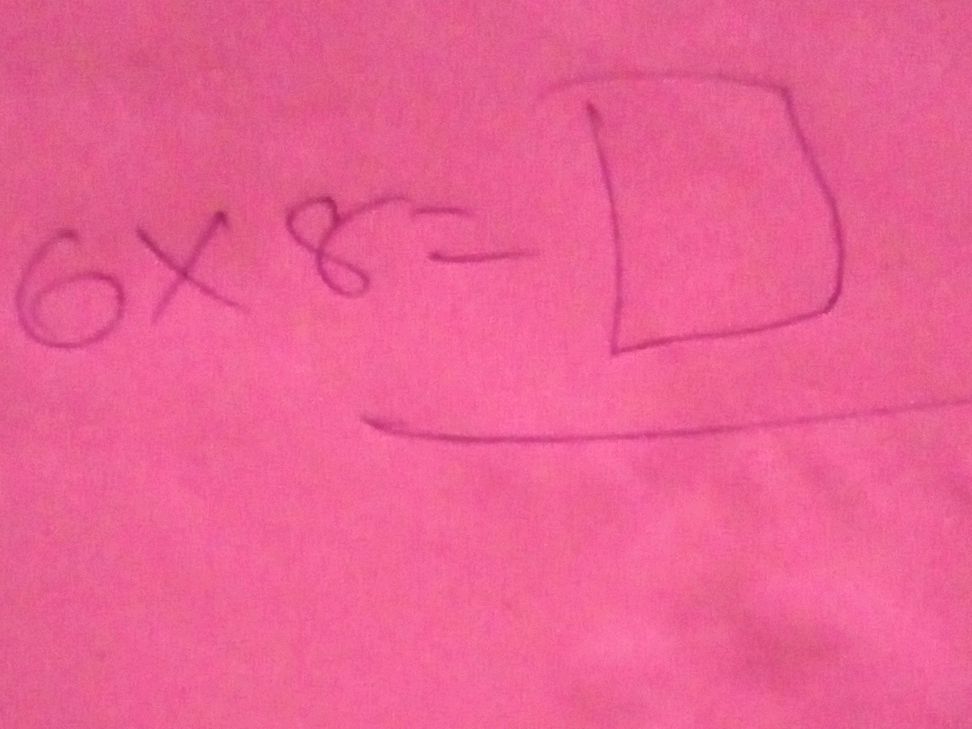Multiplication problem: 6 times 8 | StudyX