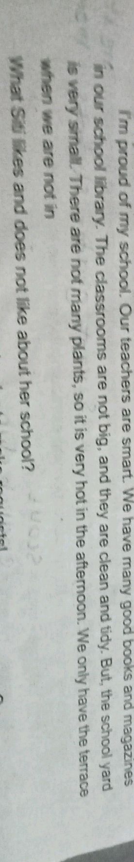 What Siti likes and does not like about her | StudyX