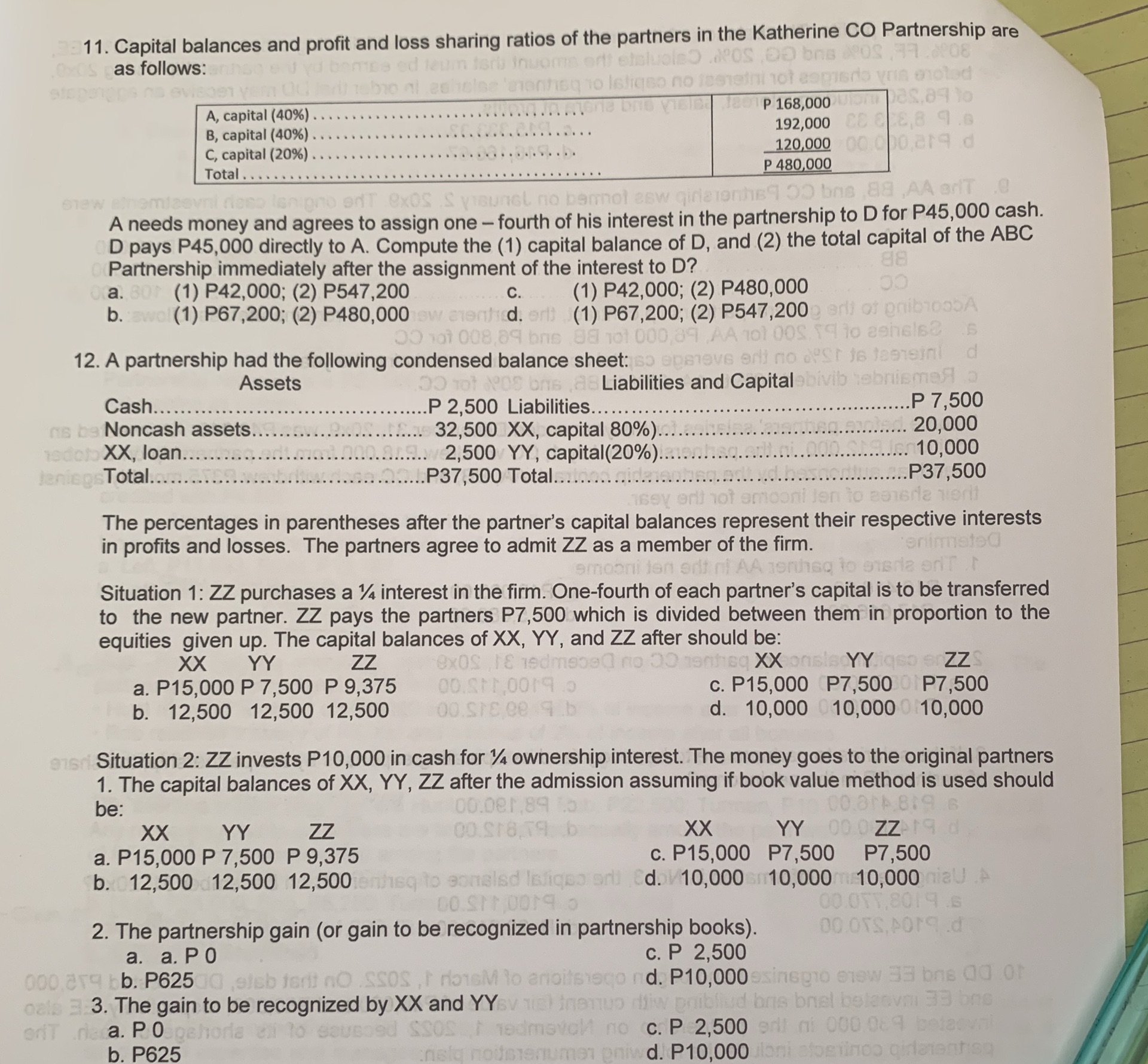 11. Capital balances and profit and loss | StudyX