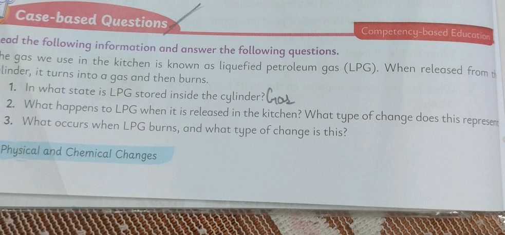 1. In what state is LPG stored inside the | StudyX
