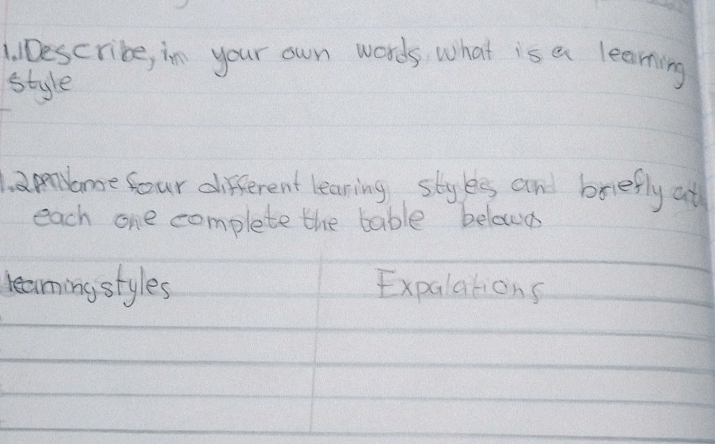 1. Describe, in your own words, what is a | StudyX