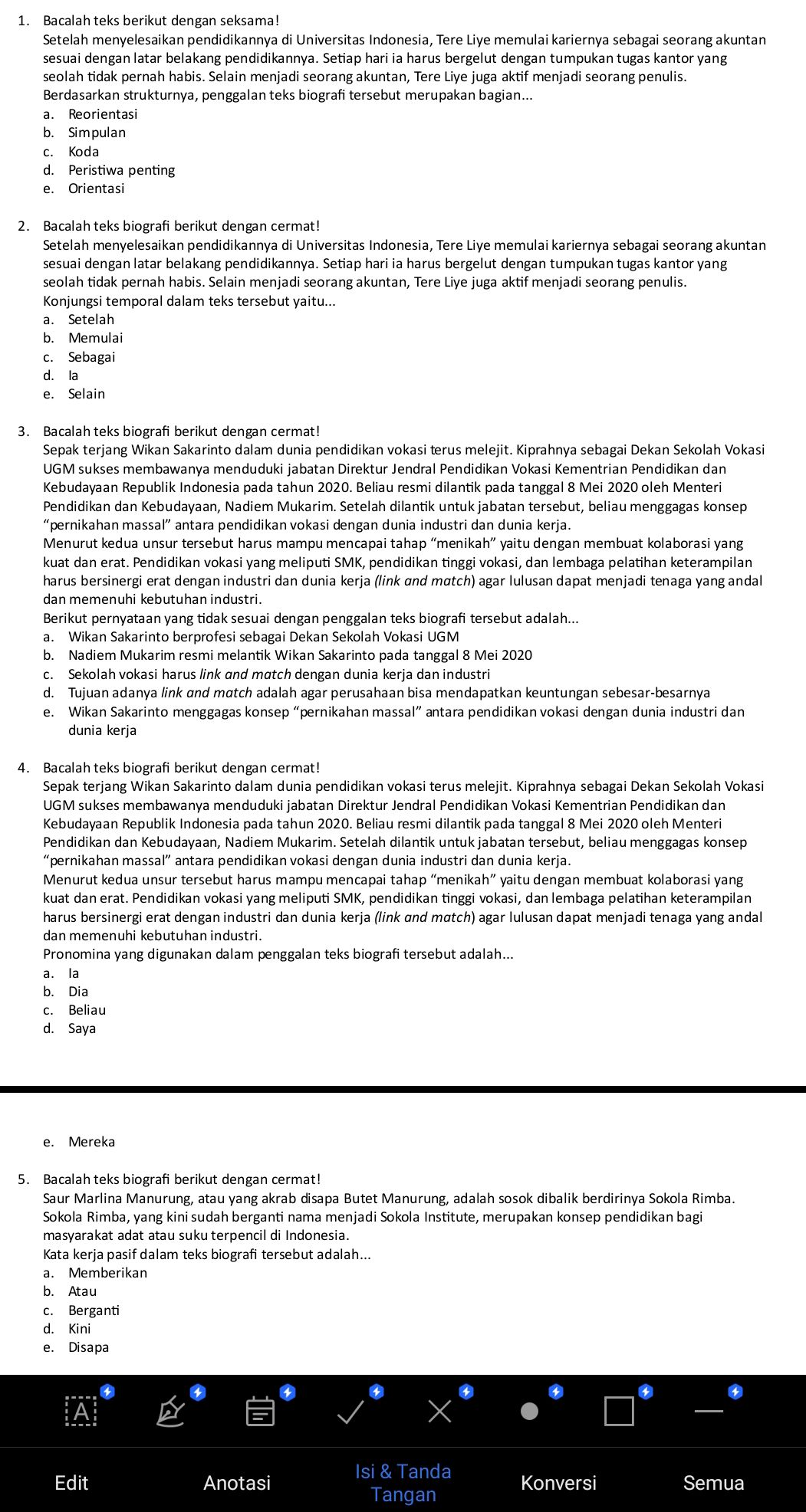 1. Bacalah teks berikut dengan seksama! | StudyX