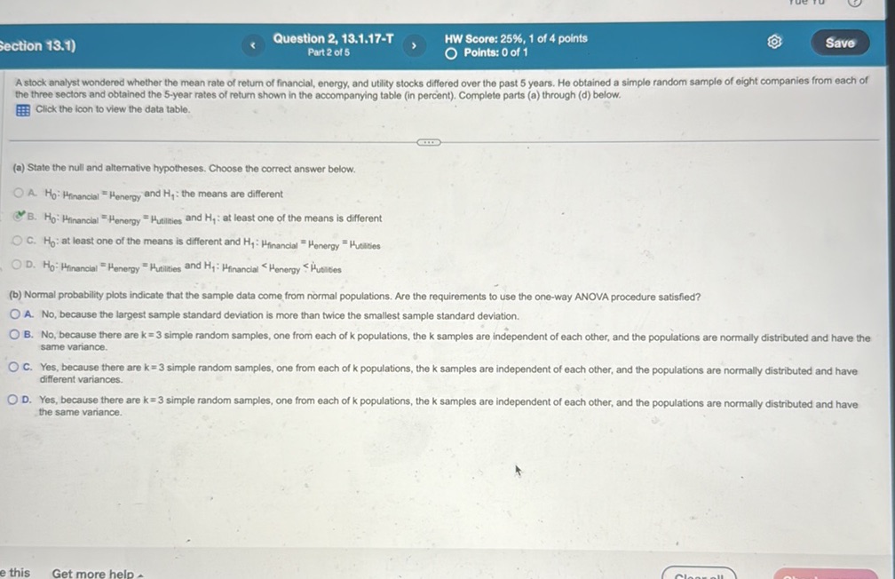 (a) State the null and alternative | StudyX