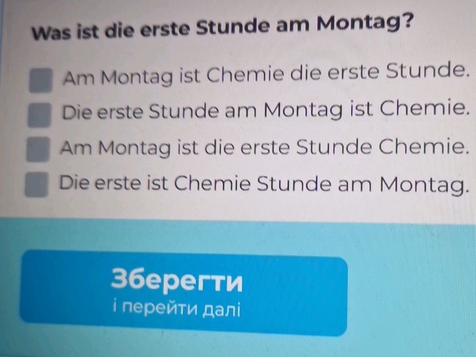 Was ist die erste Stunde am Montag? Am | StudyX