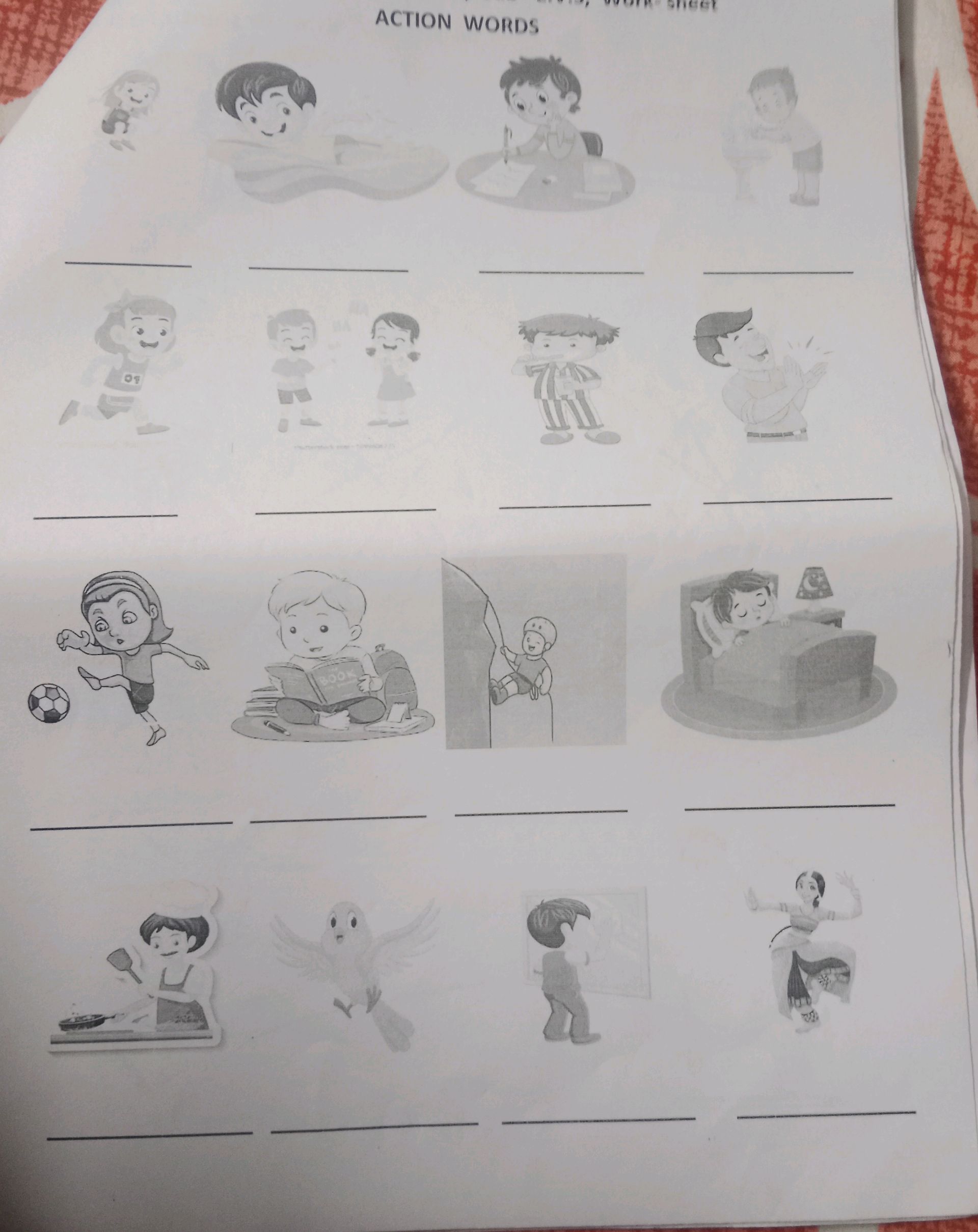 The image shows various actions. The task is | StudyX