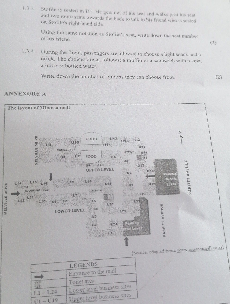 1.3.3 Stofile is seated in D1. He gets out | StudyX