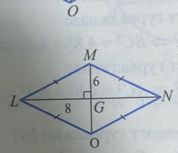 The image shows a rhombus with the following | StudyX