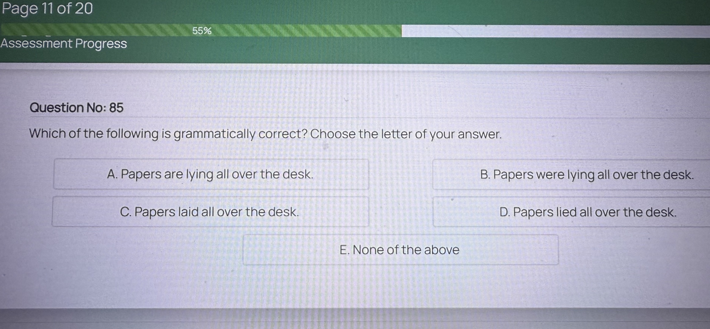 Which of the following is grammatically | StudyX