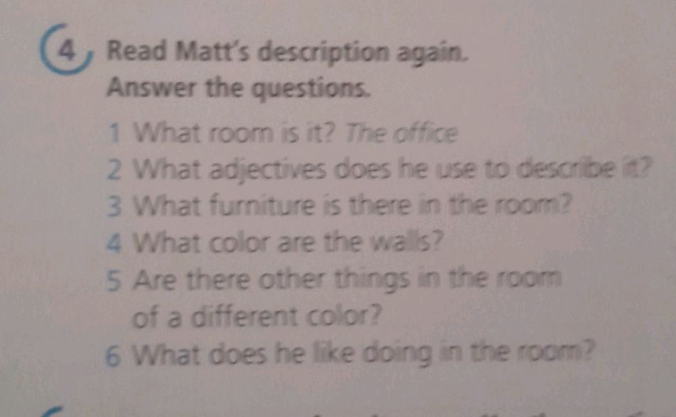 Read Matt's description again. Answer the | StudyX