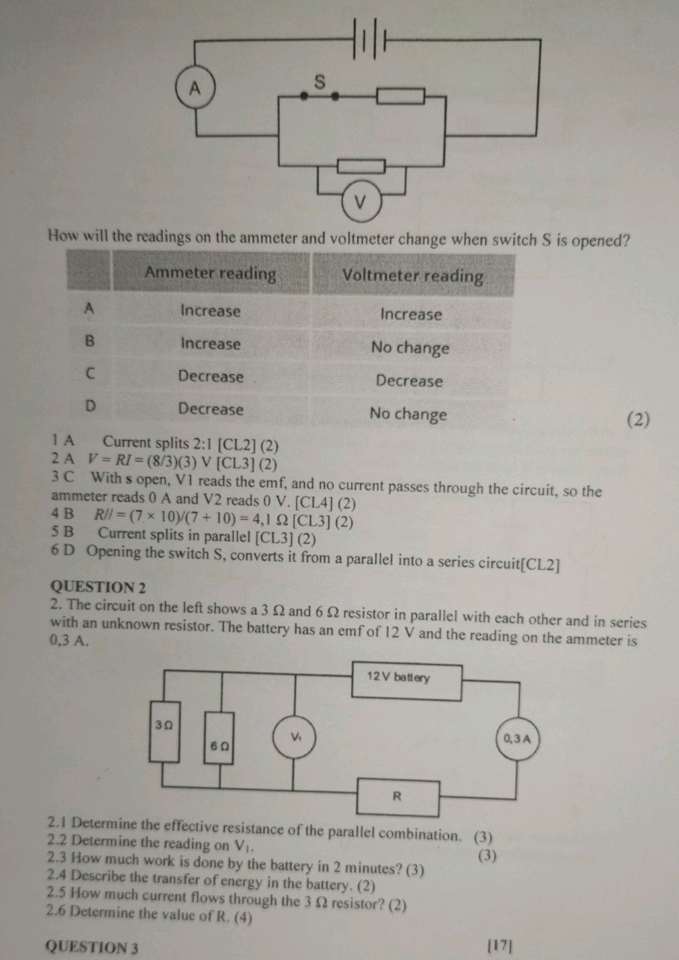 How will the readings on the ammeter and | StudyX