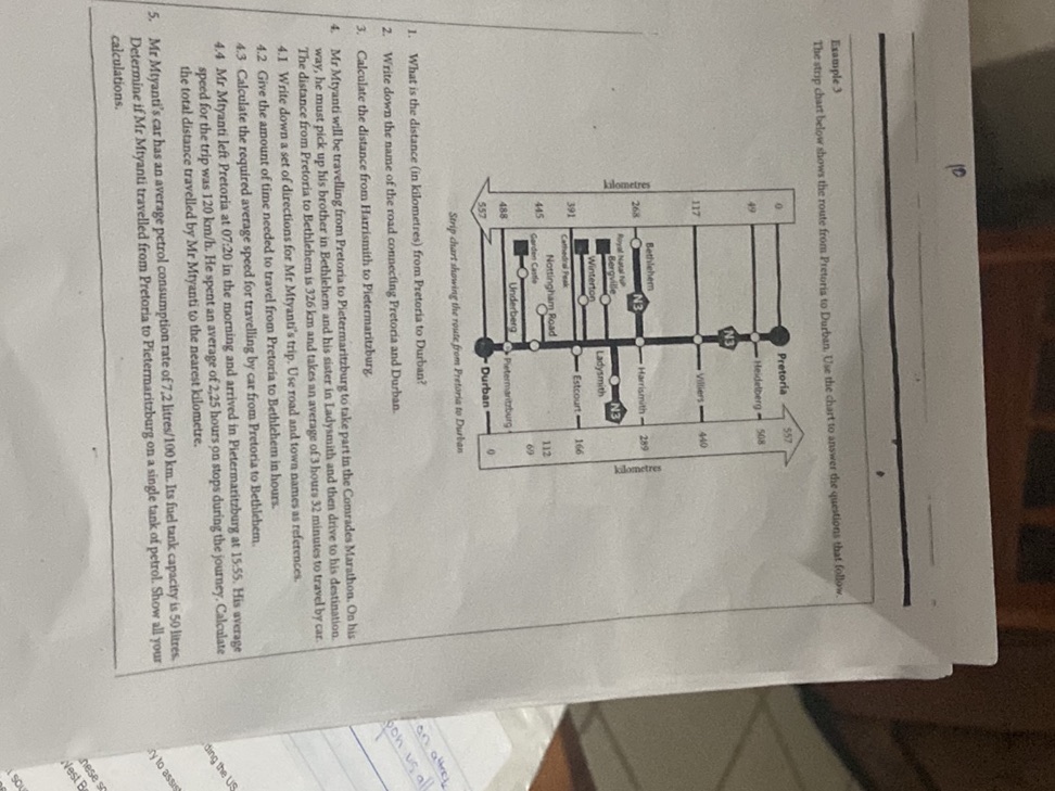 Example 3 The strip chart below shows the | StudyX