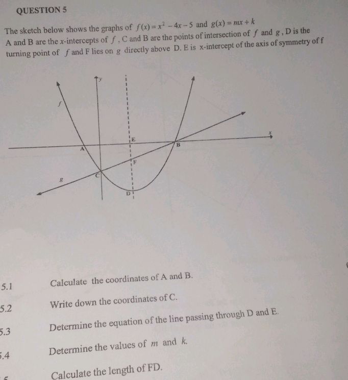 QUESTION 5 The sketch below shows the | StudyX