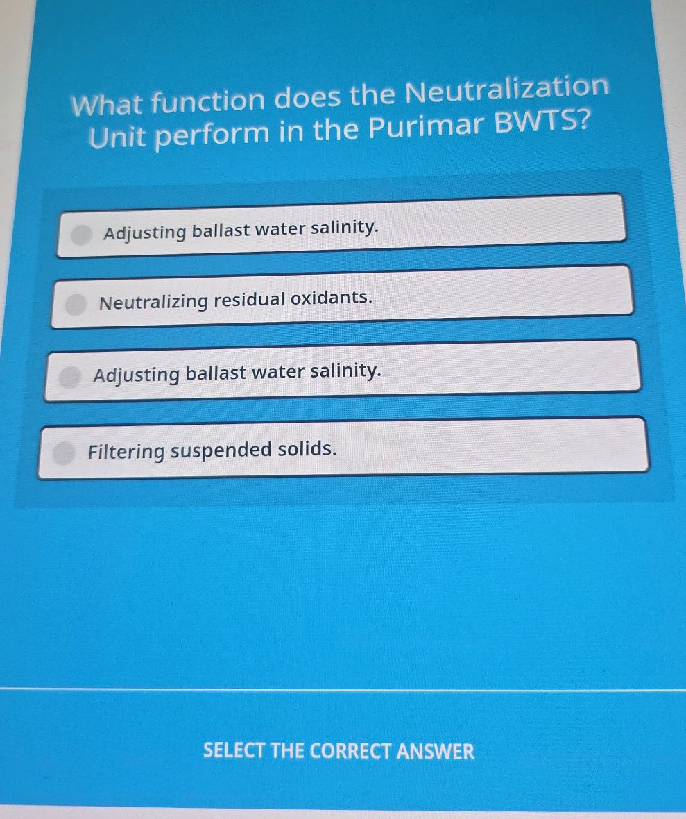 What function does the Neutralization Unit | StudyX