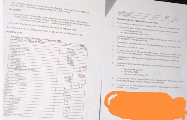 The information appeared in the books of | StudyX