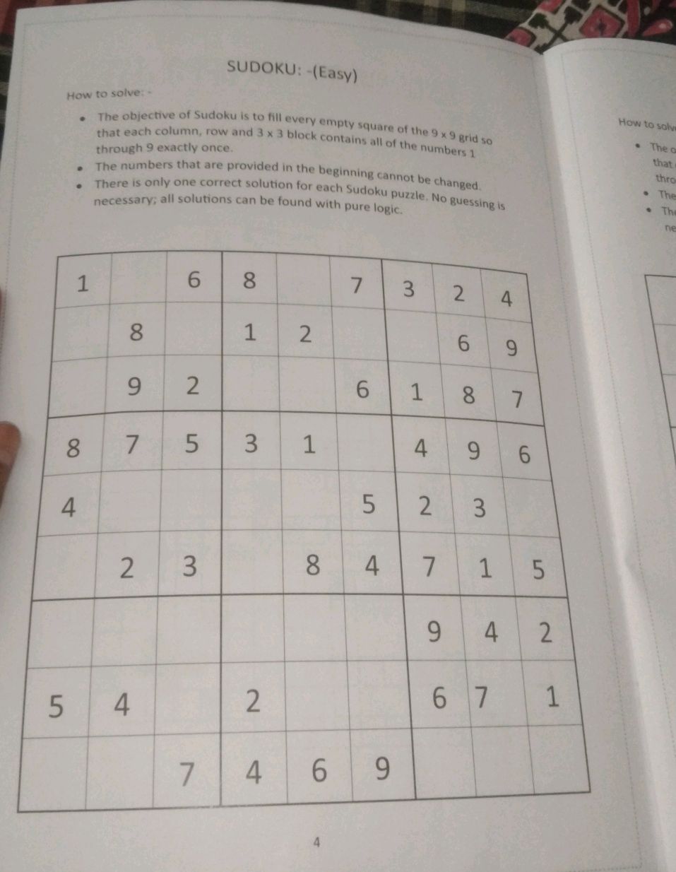 SUDOKU: -(Easy) How to solve:- * The | StudyX