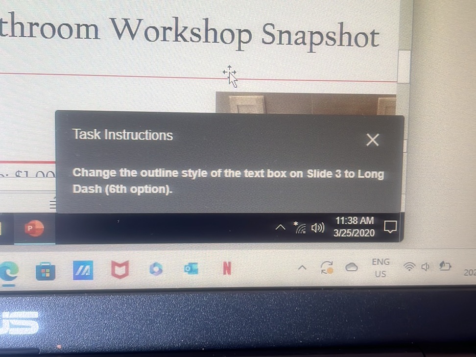 Change the outline style of the text box on | StudyX