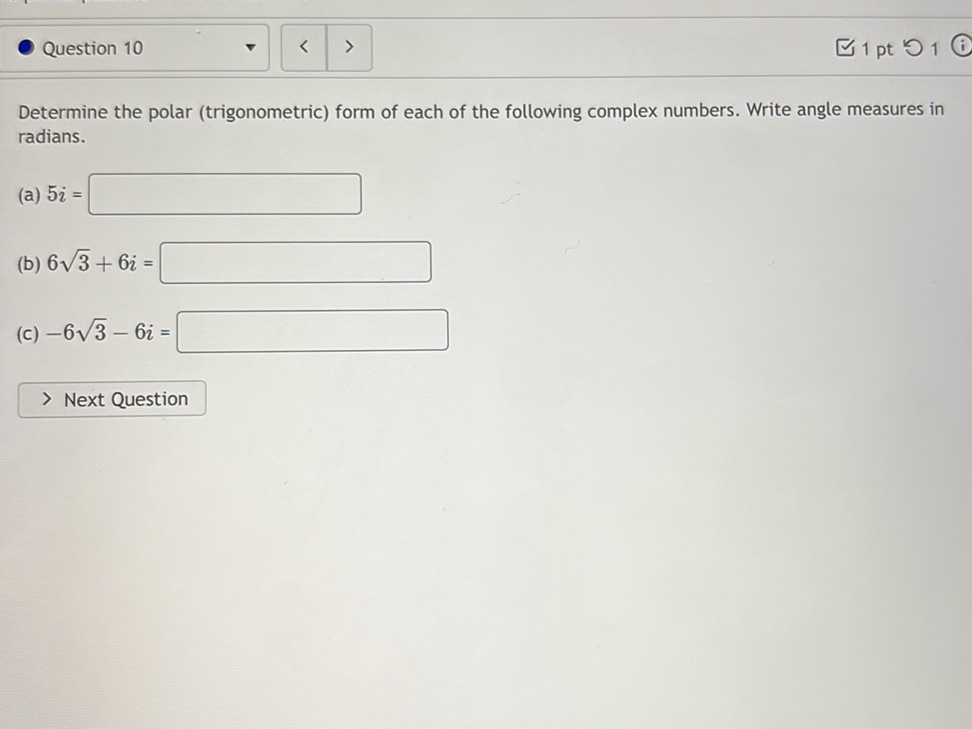 Determine the polar (trigonometric) form of | StudyX