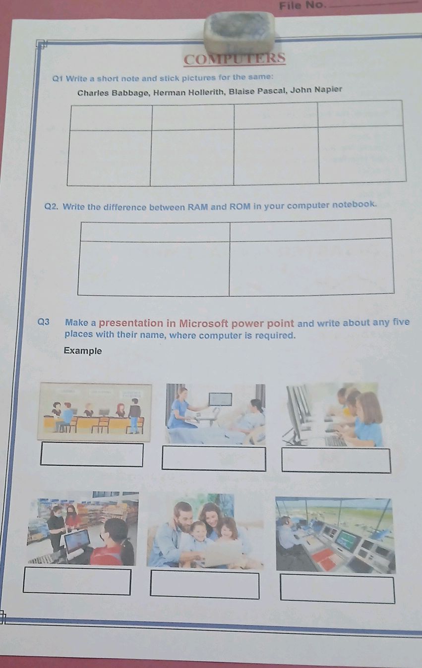 Q1 Write a short note and stick pictures for | StudyX