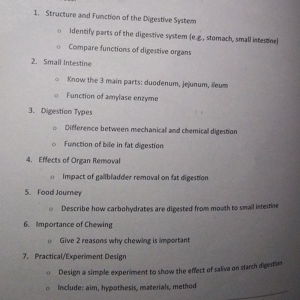 1. Structure and Function of the Digestive | StudyX