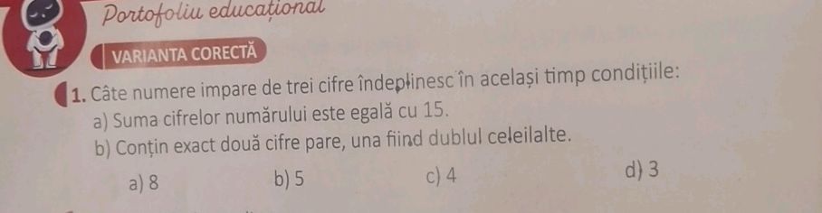 1. Câte numere impare de trei cifre | StudyX