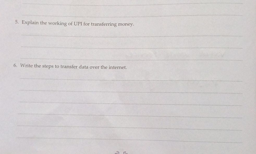 5. Explain the working of UPI for | StudyX