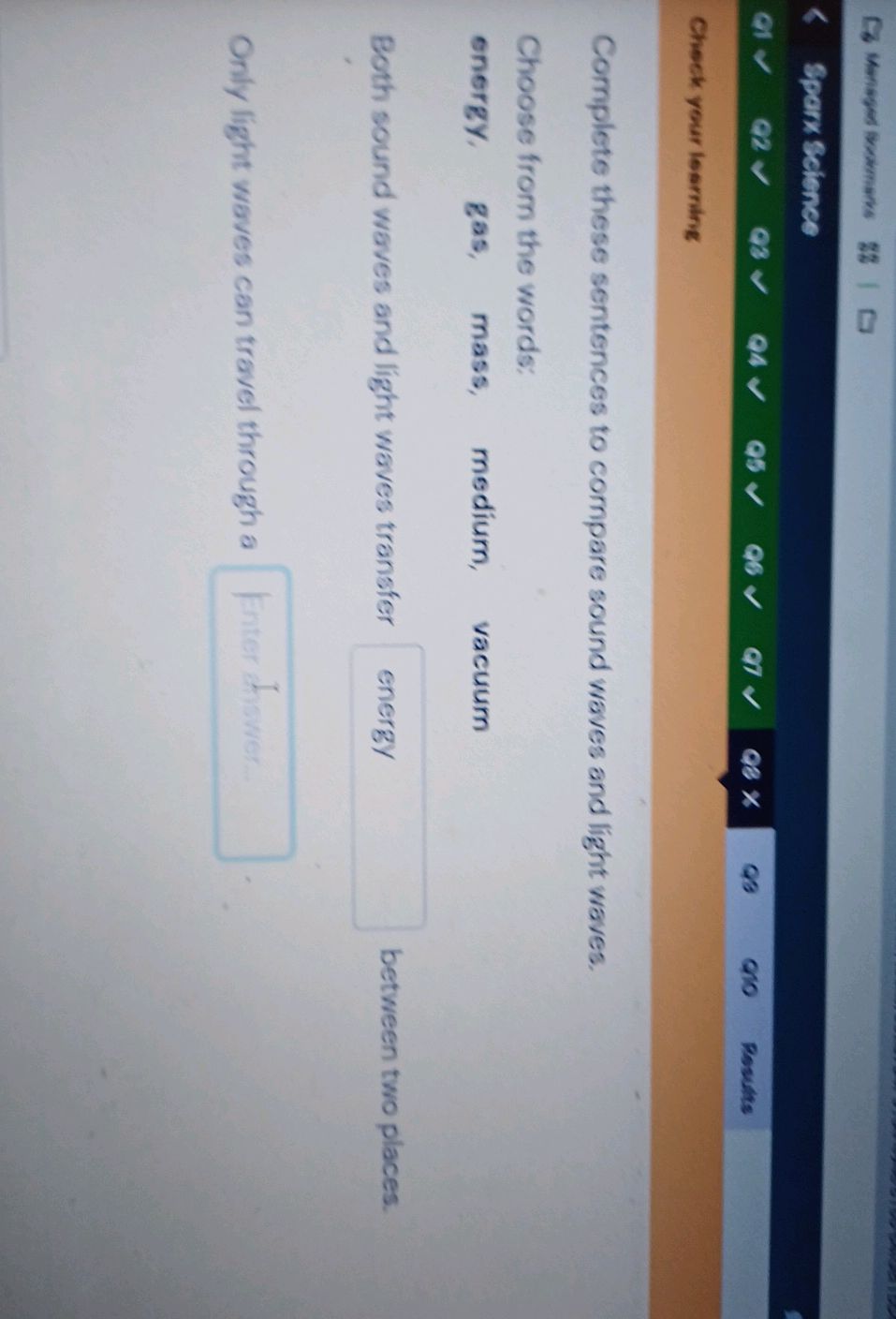 Complete these sentences to compare sound | StudyX