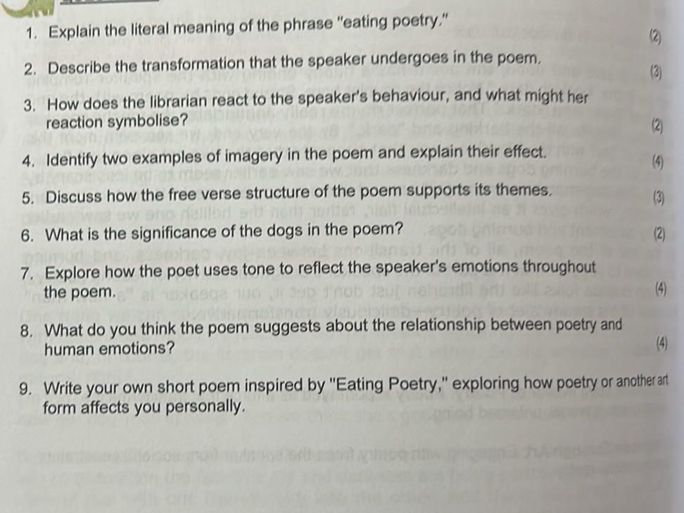 1. Explain the literal meaning of the phrase | StudyX