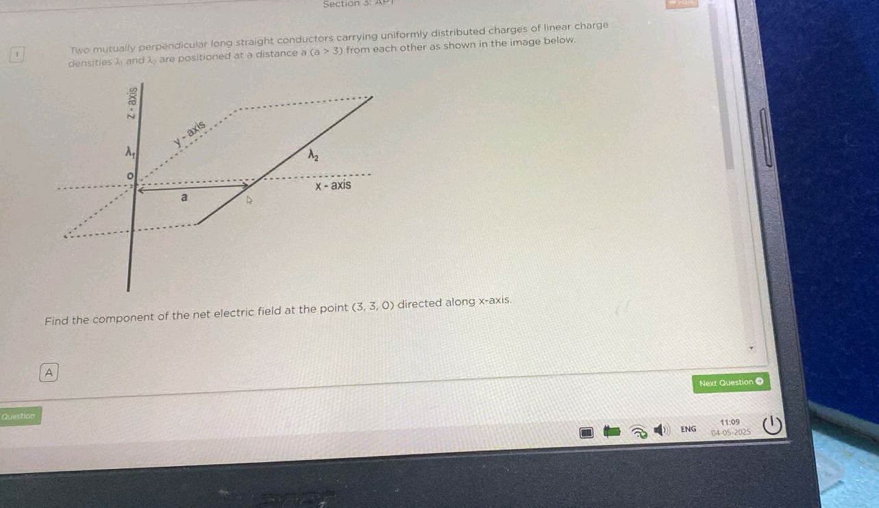 Two mutually perpendicular long straight | StudyX