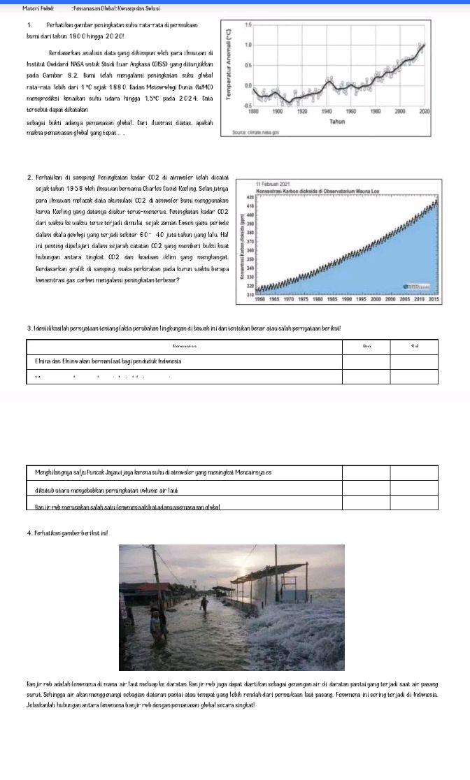 1. Perhatikan gambar peningkatan suhu | StudyX