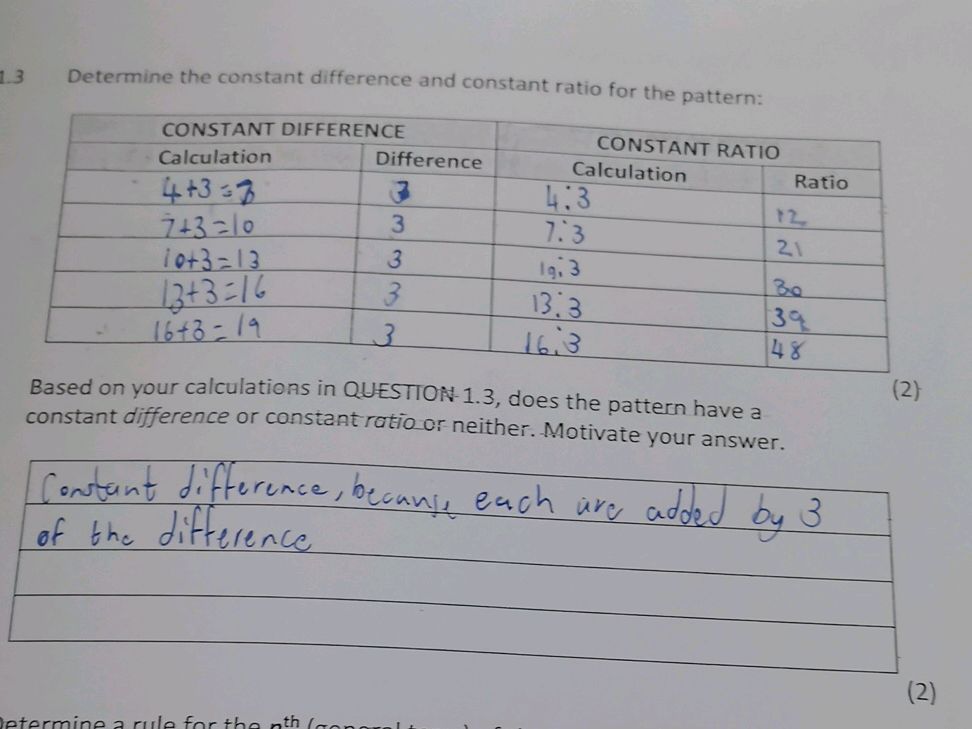 Determine the constant difference and | StudyX
