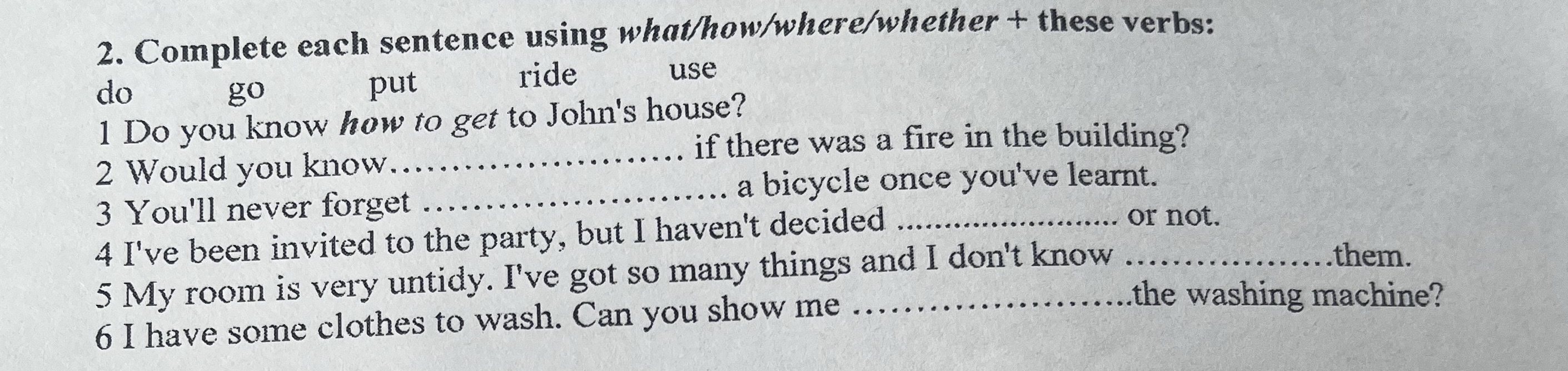 2. Complete each sentence using | StudyX