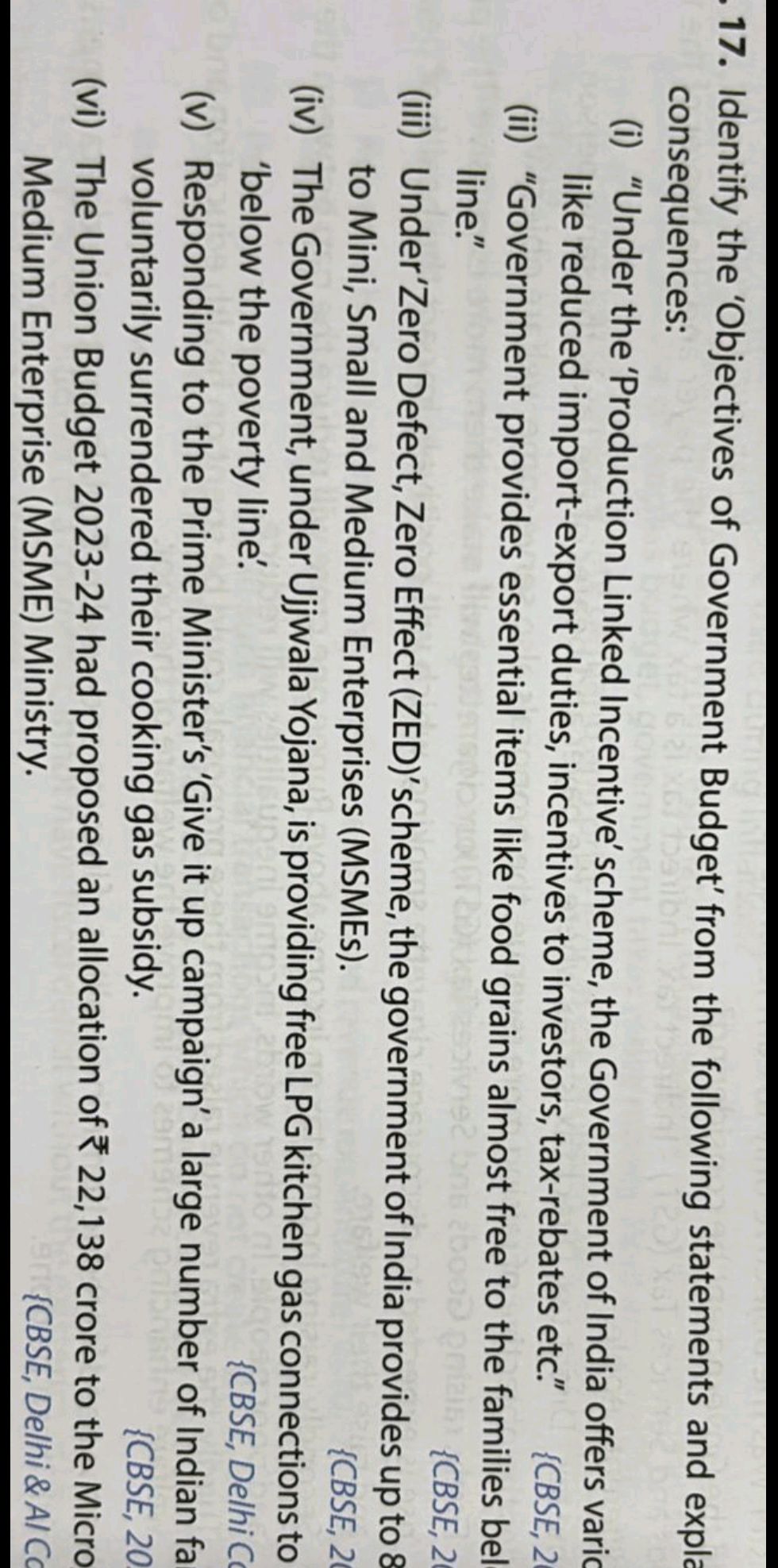 17. Identify the 'Objectives of Government | StudyX