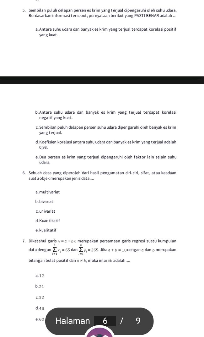 5. Sembilan puluh delapan persen es krim | StudyX