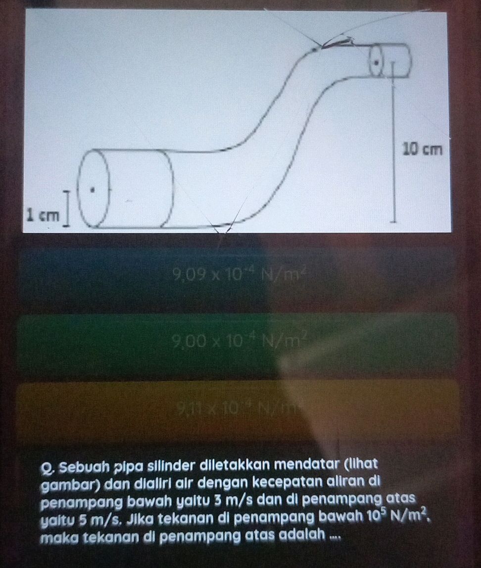 Q. Sebuah pipa silinder diletakkan mendatar | StudyX