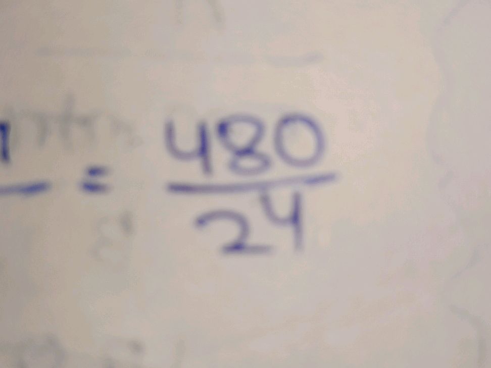 Division Problem: 480 divided by 24 | StudyX