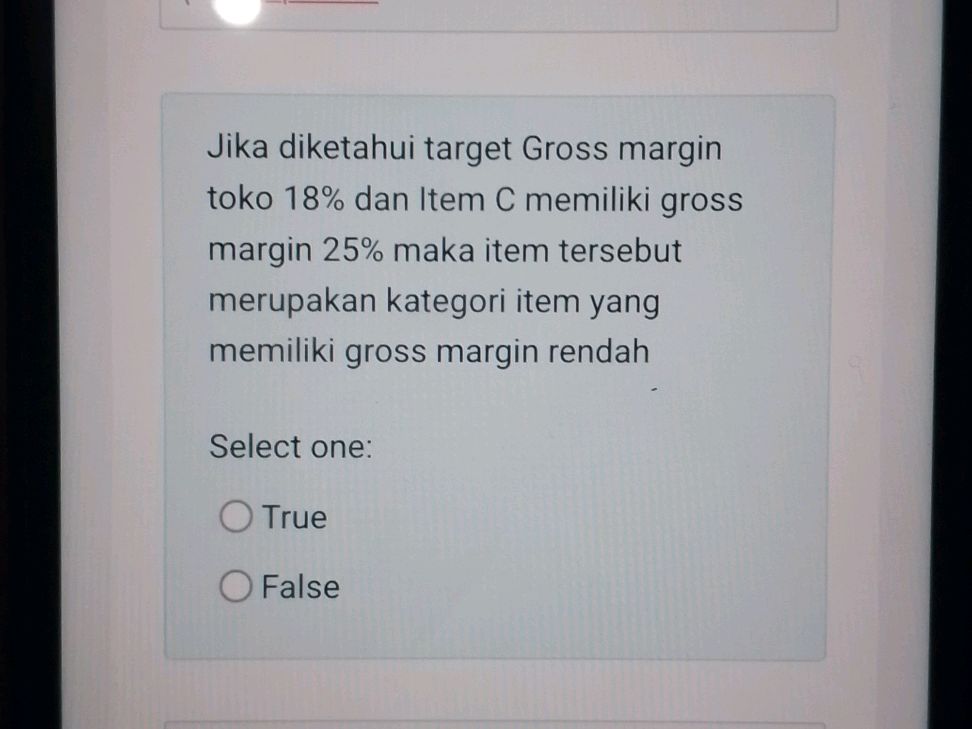 Jika diketahui target Gross margin toko 18% | StudyX