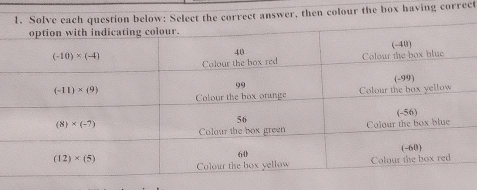 1. Solve each question below: Select the | StudyX