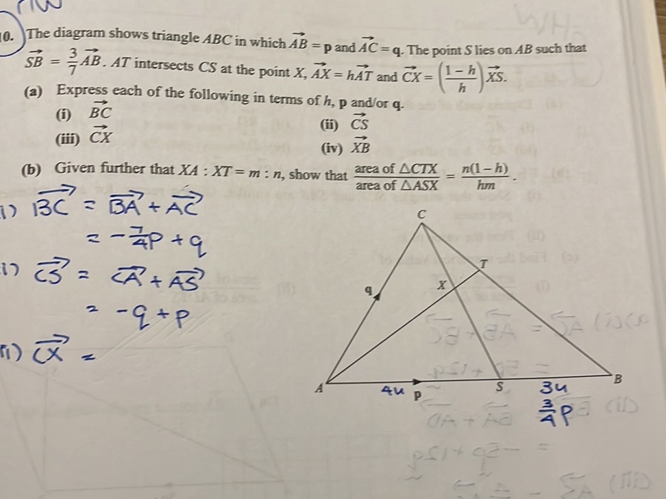 10. The diagram shows triangle ABC in which | StudyX