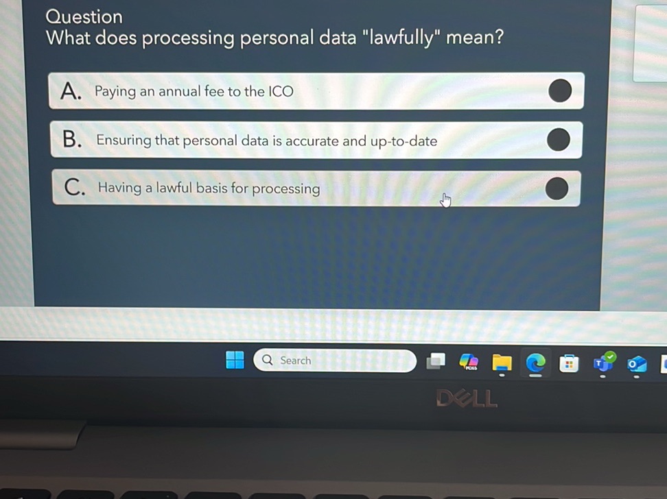 What does processing personal data | StudyX