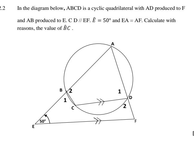 In the diagram below, ABCD is a cyclic | StudyX